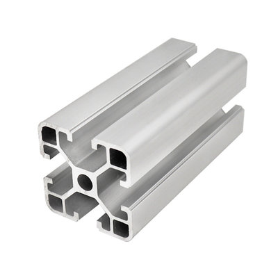 China Square Structure V Slot 4040 Aluminum Extrusion Profiles With Silver Anodised supplier